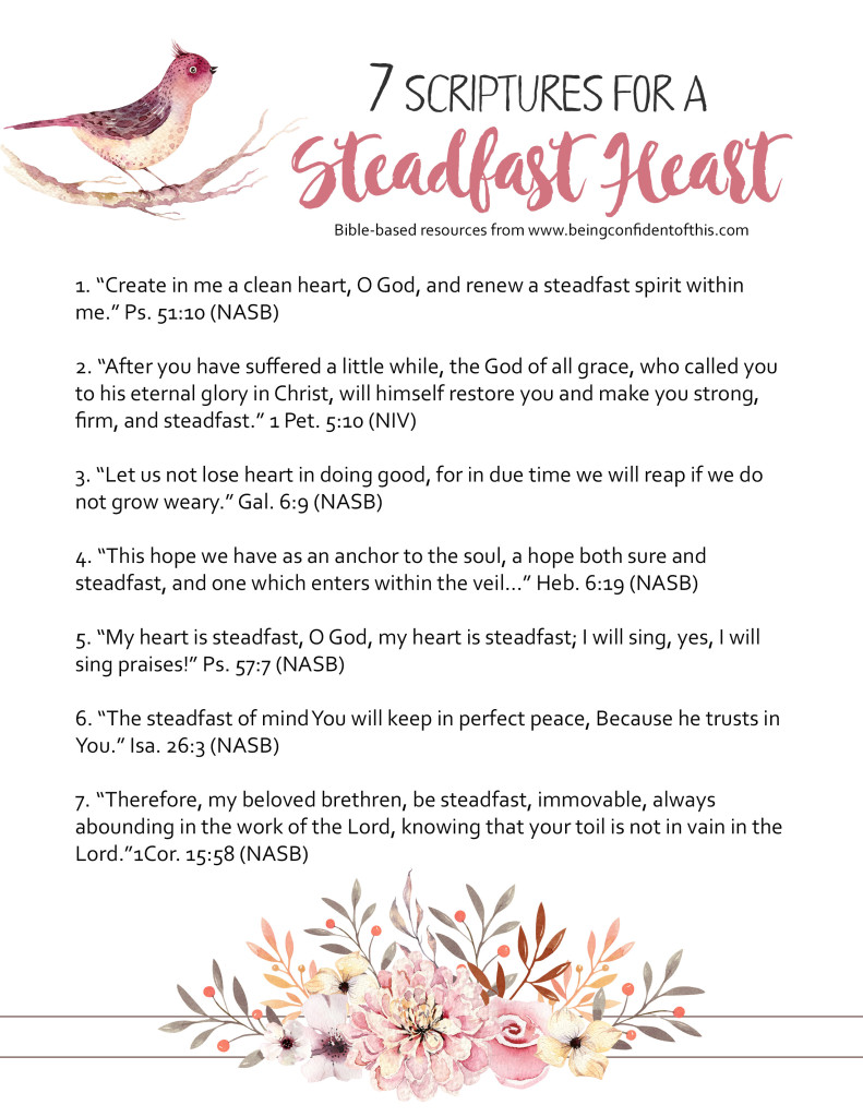 7 Scriptures for a Steadfast Heart | Being Confident Of This